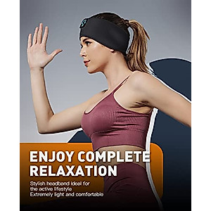 Lavince Sleep Headphones - Headband Headphones - Bluetooth Headband Sleep Headphones for Side Sleeper, Elastic Music Sleeping Band Cozy ASMR Wireless Eye Mask Tech Gadgets Gifts for Women Men