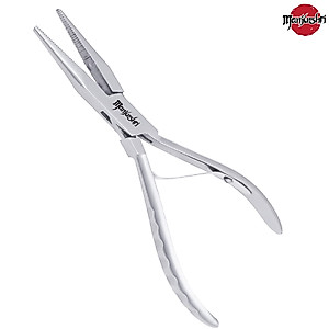 Manjushri Precision 6 Inches Fish Pin Bone Pliers Tweezers for Removing, Plucking and Pulling Pin Bones (Silver)