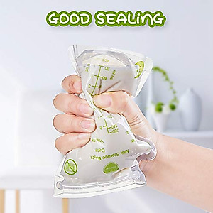 Breastmilk Storage Bags 110 Count 8 OZ 250ML Milk Freezer Bags for Breastfeeding Milk Storage Bag Leak Proof Double Zipper Seal
