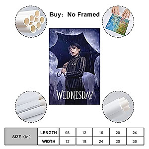 Gaobi Tv Series Wednesday Poster Canvas Art Poster And Wall Art Picture Print Modern Family Bedroom Decor Posters 12x18inch(30x45cm)