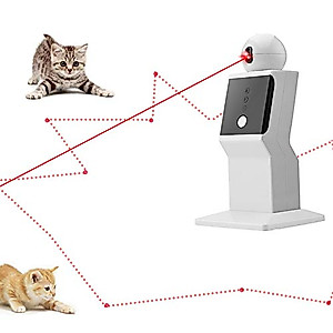 LASOCUHOO Cat Laser Toy Automatic, Random Moving Interactive Laser Cat Toy for Indoor Cats, Kittens, Cat Red Dot Exercising Toy, Fit for Most Cats