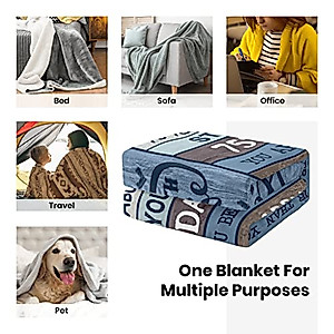 NAZZIUL 75th Birthday Gifts for Women/Men - 75th Birthday Gifts, 75 Year Old Blankets, Happy 75th Birthday Ideas for Mom Grandparents Throw Blanket 60"x50"