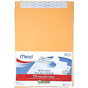 Mead Press-It Seal-It Envelopes, 10 x 13 Inches, Office Pack 20 Count (76088)