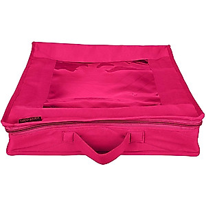 Yazzii Quilt Block Showcase Bag - Portable Storage Bag Organizer - Multipurpose Storage Organizer for Sewing Projects, Fabric Pieces, Quilt Blocks, Appliques, Stitcheries & More.-Fuchsia