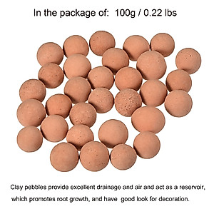 MECCANIXITY Clay Pebbles 9-10mm 0.22 lbs Pink Gardening Potted Balls for Hydroponic Growing, Vases Supplies, Bonsai Decor