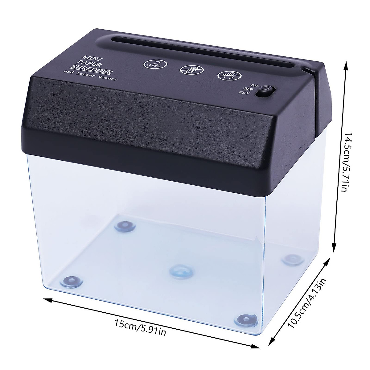 LGODDYS Paper Shredder USB Auto A4 Paper Shredder Portable Mini Paper Cutting Machine Universal Office School Home Desktop Stationery for Bills Receipts