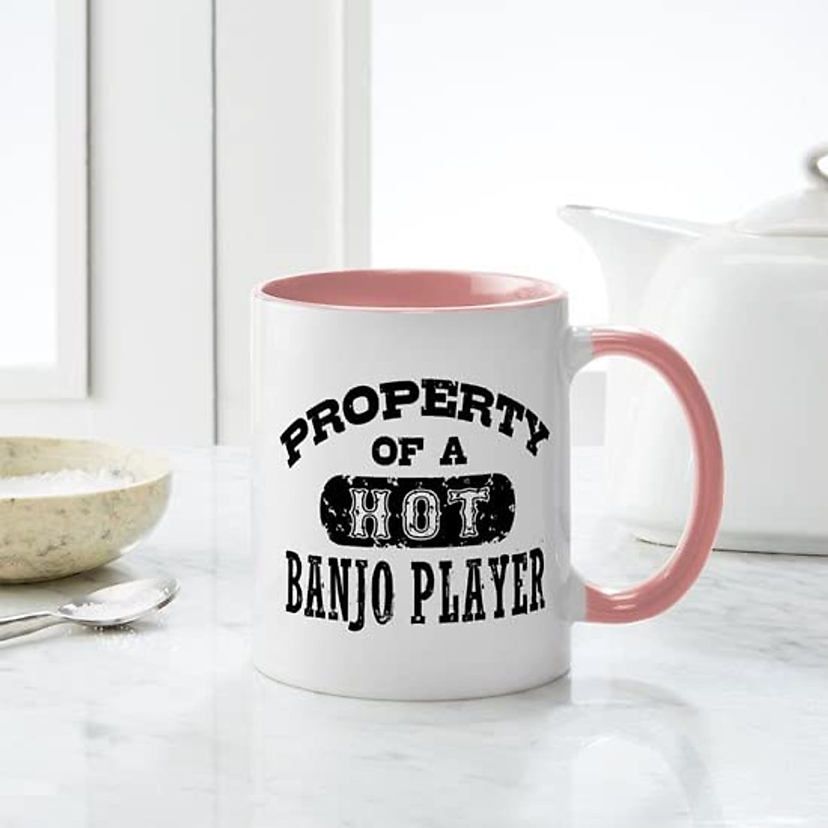 CafePress Property Of A Hot Banjo Player Mug Ceramic Coffee Mug, Tea Cup 11 oz