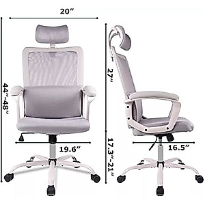 ZLBYB Mesh Office Computer Swivel Desk Task Ergonomic Executive High Back Chair