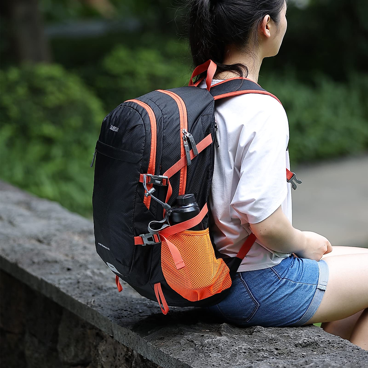 SUBEIXI Lightweight Packable Travel Hiking Backpack Daypack,40L Foldable Camping Backpack,Ultralight Outdoor Sport Backpack