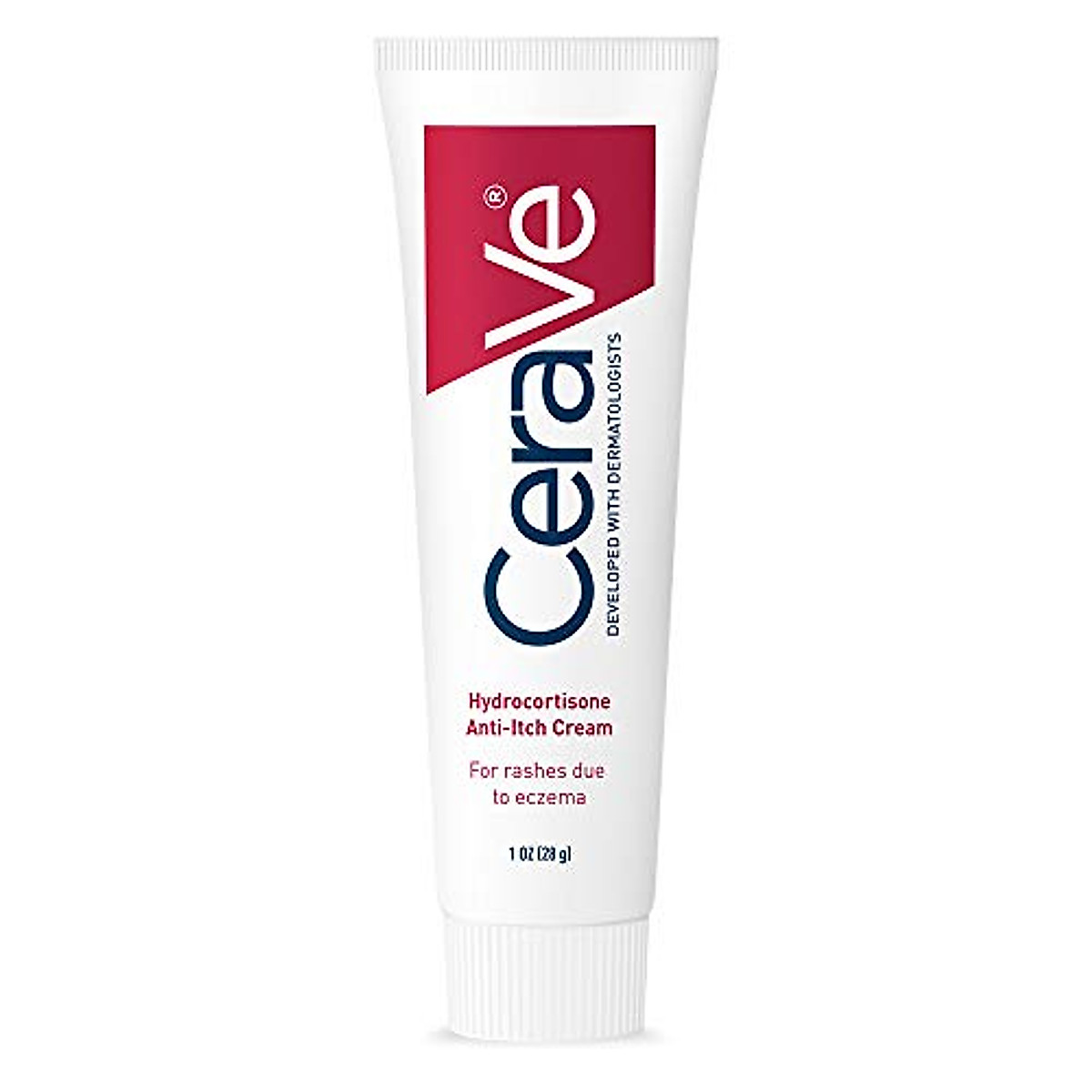 CeraVe Hydrocortisone Cream 1% | Anti-Itch Cream with Temporarily Relief from Rashes with Eczema-Prone & Dry Skin | Itch Relief Cream | Fragrance Free | 1 Ounce