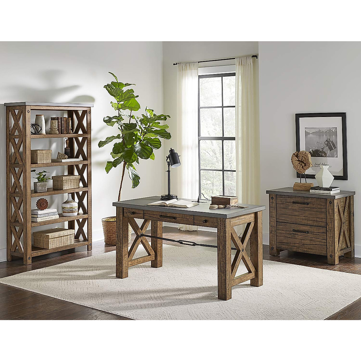 Martin Furniture IMJA384 54” Writing Desk, Brown