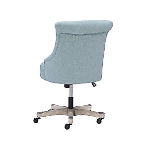 Linon Amzn0240 Talia Light Blue Office Chair, Gray