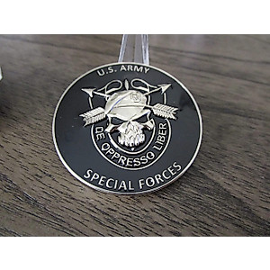Oneworldtreasures United States Army Special Forces Group Airborne SFG A Green Berets Skull Challenge Coin