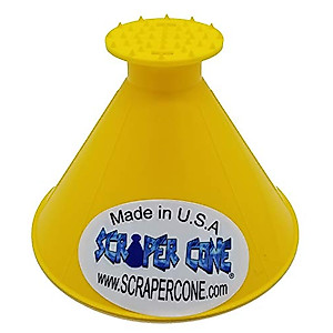 SCRAPER CONE®️ The Original Ice Scraper, Snow Removal Made in The USA Magical Frost Removal Funnel Shaped Cleaning Tool Car Windshield Deicer Magic Scrapers Instascrape round snow shovel brush