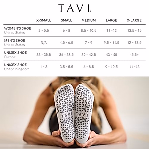 TAVI Women’s Savvy Grip Socks, Multi-Pack - Pilates Socks with Grips for Women, Slipper Socks for Pilates, Yoga, and Ballet