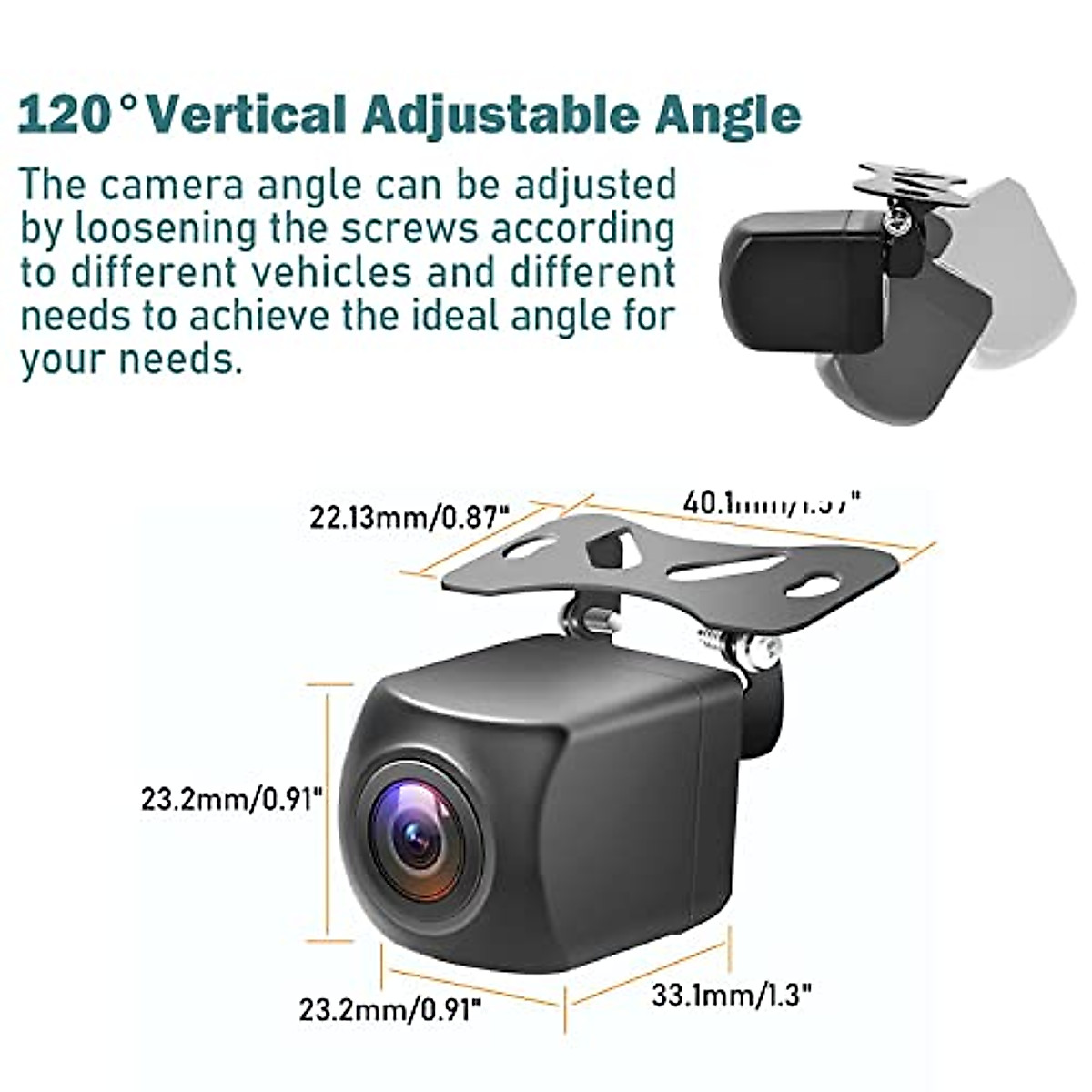 EWAY WiFi Wireless Backup Camera Compatible with iPhone/Android, Rear ...