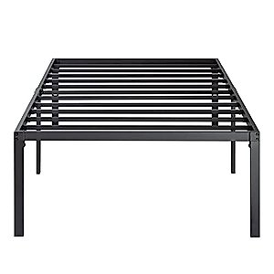 IMUsee Heavy Duty Twin Size Platform Bed Frame with 18 inch Large Under Bed Storage Space, Sturdy Metal Frame/Mattress Foundation/No Box Spring Needed/Easy Assembly/Noise-Free