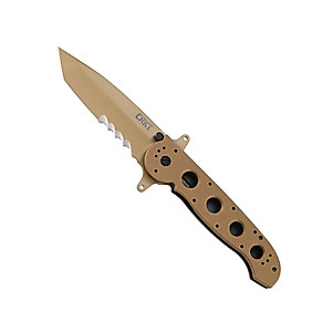 CRKT M16-14DSFG and M16-14SFG Special Forces Folding Pocket Knives Bundle | Automated Liner Safety | Veff Serrated and Plain Edge Blades | G10 Handles