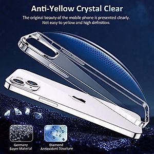 USLAI Case Designed for iPhone 13 Mini, Non-Yellowing Shockproof Protective Phone Cover for iPhone 13 Mini Case - Clear