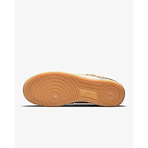 Nike Men's Air Force 1 Low Basketball Shoe, Coconut Milk/Atomic Orange, 9