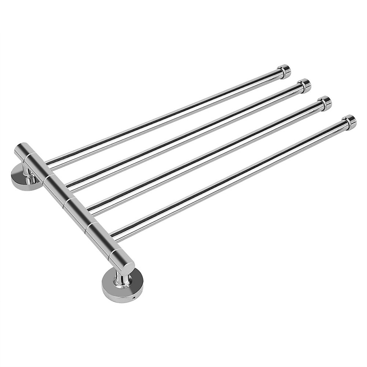 Swivel Towel Rack Wall Mounted, Stainless Steel Bathroom Towel Rack Swing Out Towel Holder 4-Arm Multiple Rotation Towel Rack Space Saving Towel Racks for Bathroom