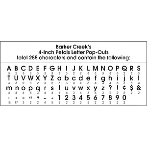 Barker Creek Letter Pop-Outs, 4" Prickles, Multicolor Designer Letters for Bulletin Boards, Breakrooms, Reception Areas, Signs, Displays, And More! 4", 255 Characters per Set (1734)