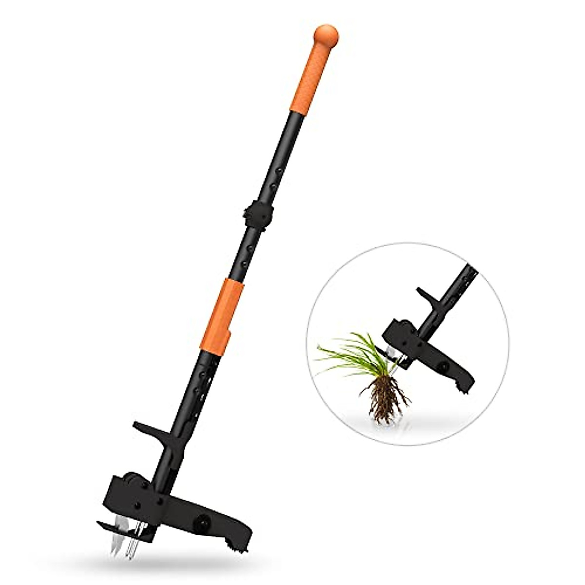EEIEER Weed Puller Adjustable, 40’’ Stand-up Manual Weeders with 4 Claws, Efficient Weeding Tool for Lawn Yard Garden Patio
