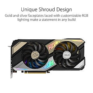 ASUS KO NVIDIA GeForce RTX 3060 V2 OC Edition 12GB GDDR6 Gaming Graphics Card (PCIe 4.0, 12GB GDDR6 memory, LHR, HDMI 2.1, DisplayPort 1.4a, Axial-tech Fan Design, 0dB technology, Enduring capacitors)