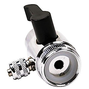 Chrome Faucet Diverter Valve (Includes adapter ring) Reverse Osmosis/Water Filters 1/4"- For Both Female & Male Faucets