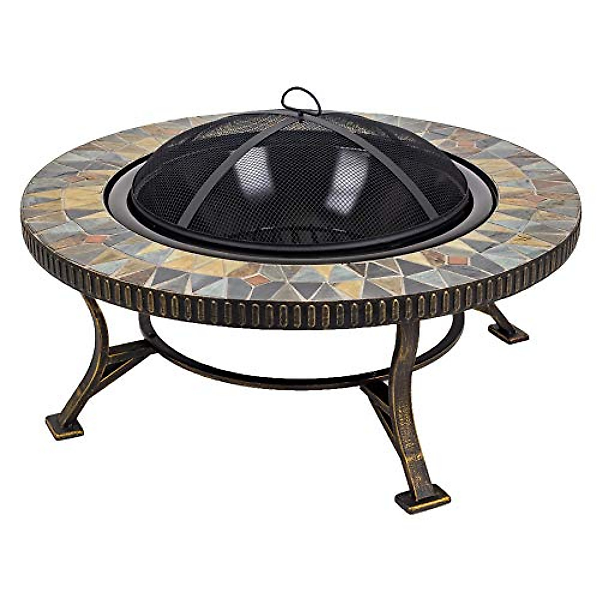 Pleasant Hearth GHP Group OFW088RC fire Pit, Rubbed Gold