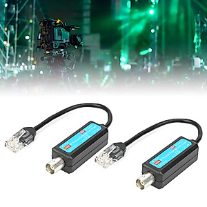 1 Pair Passive Ethernet Extender Over Coax IP Passive Extender Ethernet Over Coax Plug and Play Over for Web Camera