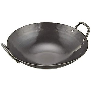 山田工業所 Yamada Iron Hammered Wok 27cm (Plate Thickness 1.2mm) Black