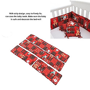 Fafeicy 4pcs Bed Rails for Toddlers, Soft Security Reinforced Collision Avoidance Baby Bed Guard Rail (Style 1)