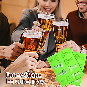 YSBZChu 3D Ice Silicone Mold,Funny Shape Ice Cube Tray,1 pcs Easy Reusable BPA Free Chocolate Sugar Tools Baking Molds for Single Bar Party Birthday Cocktails Beverages Frozen Drinks Coffee (B)