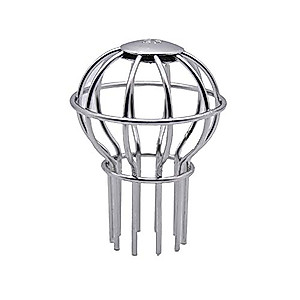 Gutter Guard,304 Stainless Steel 3 inch Cleaning Rooftop Filter Strainer,Drain Cover Cleaning Tool,Outdoor Roof Blocking Proof Line Cap Round Floor Net Cover,Keep Water Flow Free(50 Tubes)