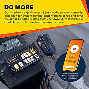 ThunderWave 150W Emergency Police Siren Amplifier [Remote Controller][2 x 15A Switches][Hands-Free Air Horn][3.5mm Input][Radio Rebroadcast] Warning PA System for Emergency Vehicles Trucks UTV POV