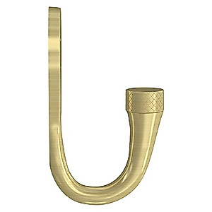 National Hardware N337-911 Powell Knurled Hook, 2-5/8", Brushed Gold