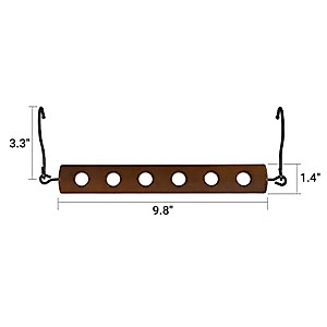 Mkono 4 Pcs Hangers Space Saving Wood Collapsible Hangers for Closet Shirt Organizer with 6 Holes College Dorm Room Essentials, Multiple Hangers in One Closet Clothes Organizer Magic Hanger Stacker