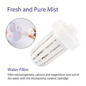 1byone Humidifiers for Bedroom 6L Cool Mist Air Ultrasonic for Plants Indoor with Essential Oils Diffuser for Baby Kids, with 7 Colour Night Light, Ultra Quiet & Easy to Clean, Auto Shut-off, Blue