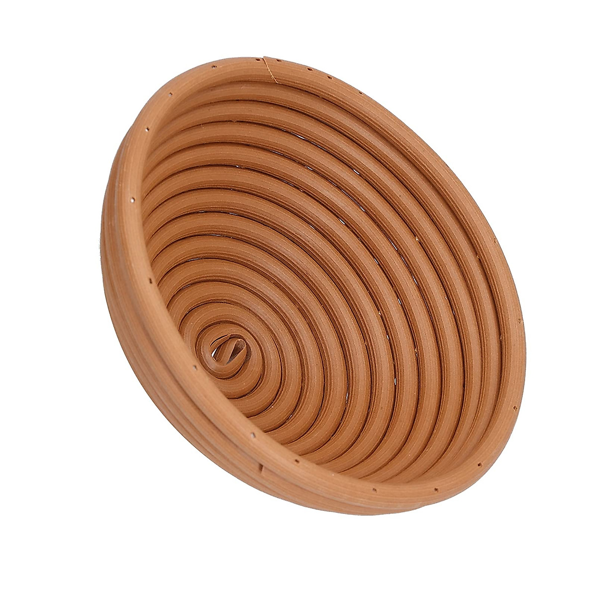 Proofing Baskets for Bread Baking, Washable European Style Bread Baking Tool Woven Basket Fruit Tray(round yellowish brown16*6cm)