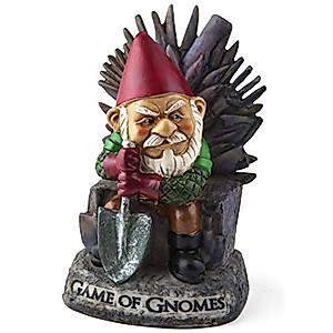 Big Mouth Inc Game of Gnomes Garden Gnome – Comical Garden Gnome, Hand-Painted Weatherproof Ceramic Lawn Gnome, Makes a Great Gift, 9.5” Tall