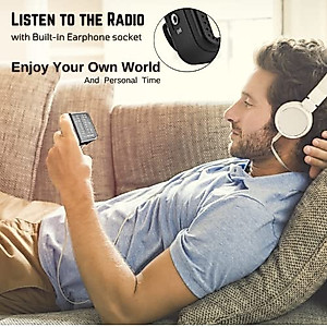 NOAA Weather Radio SilvaBRYSON, Emergency AM/FM Battery Operated Handheld Radio with Speaker and Best Reception for Hurricane, Home, Running. Convenient Headphone Jack, Operated by 2AA Battery.