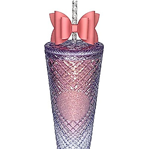 Bow Straw Topper, Silicone Jelly Straw Topper, Handmade (Dusty Pink), 3.5in x 1in x 2in