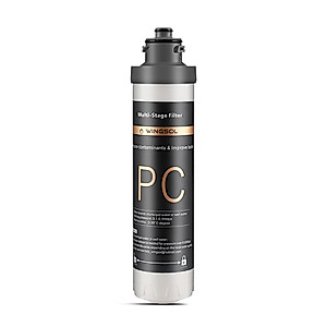 Wingsol Under Sink Water Filter Replacement, reduce 99.99% Chlorine, Heavy Metals, Odor, Smell, Rust, Sediment, 4K Gallon Life & High-flow, Multi-stage Filter, Compatible with WS-QC-001/ WS-QC-001(F)