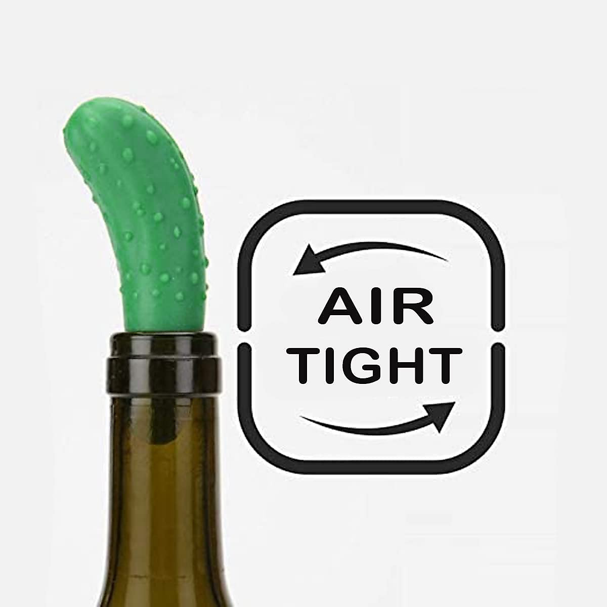 Cucumber Shape Silicone Wine Bottle Stopper Resealable and Resealable