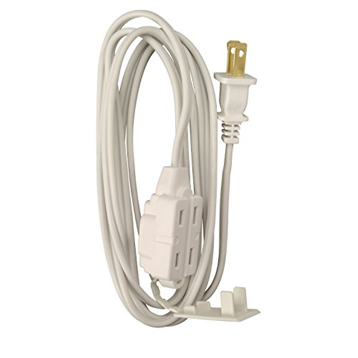 Woods 0600W 3-Outlet 16/2 Cube Extension Cord w/ Power Tap, 6-Feet, White