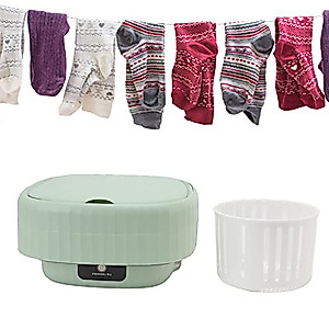 Washing Machine, 6L Folding Bucket Washer Portable Mini Foldable Washing Machine for Socks Underwear Baby Clothing 100-240V (US Plug)