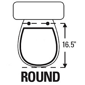 TOPSEAT 3D Ocean Series Round Toilet Seat w/Chromed Metal Hinges, Wood, Dolphin Family