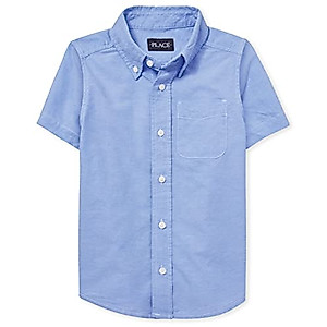 The Children's Place,boys,Short Sleeve Oxford Shirt,Lt Blue,Small