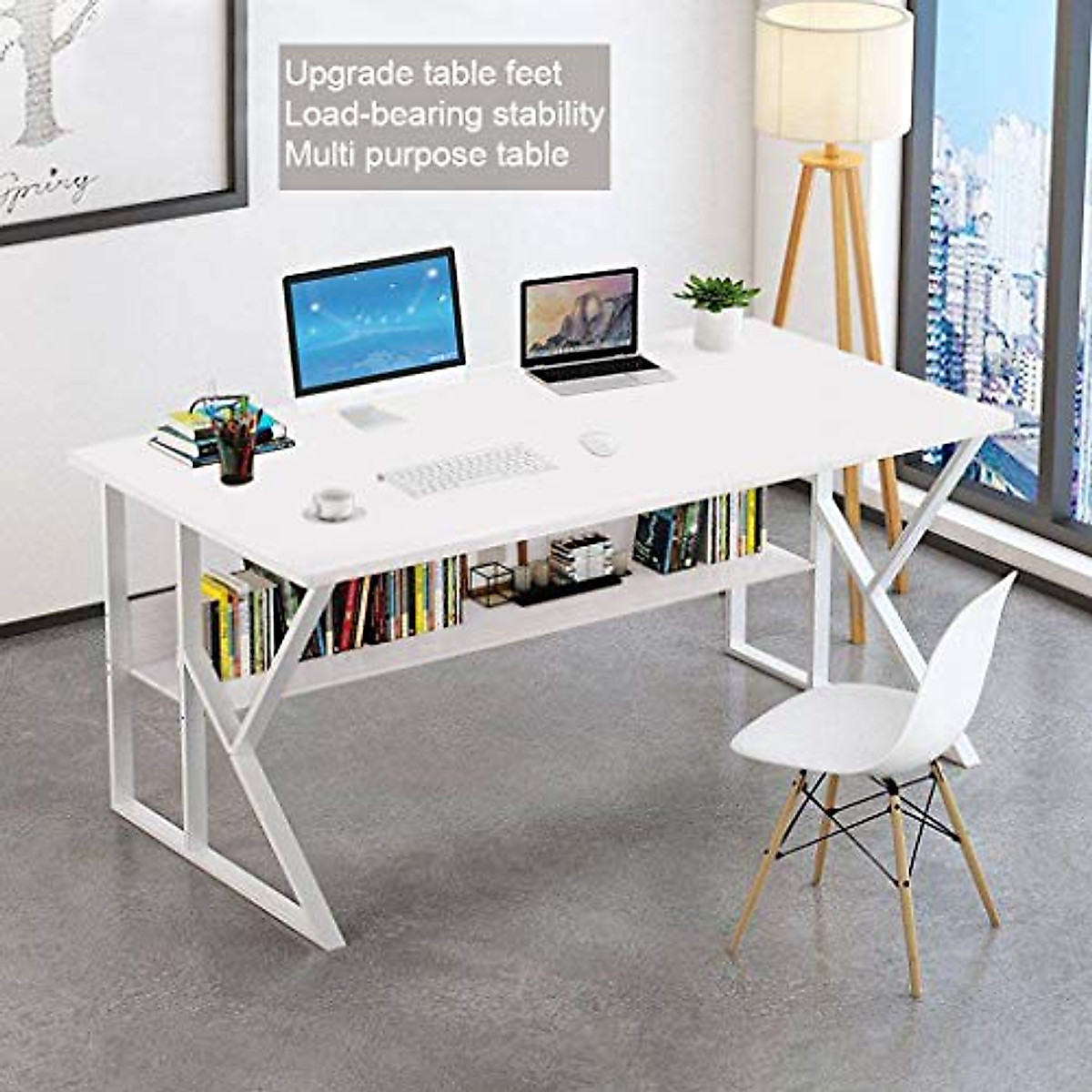 Computer Desk,Simple Home Desk Student Writing Desktop Desk Study Writing Table, Modern Simple Style Computer Desk,Office Desk Modern Simple Study Desk Laptop Table for Home Office